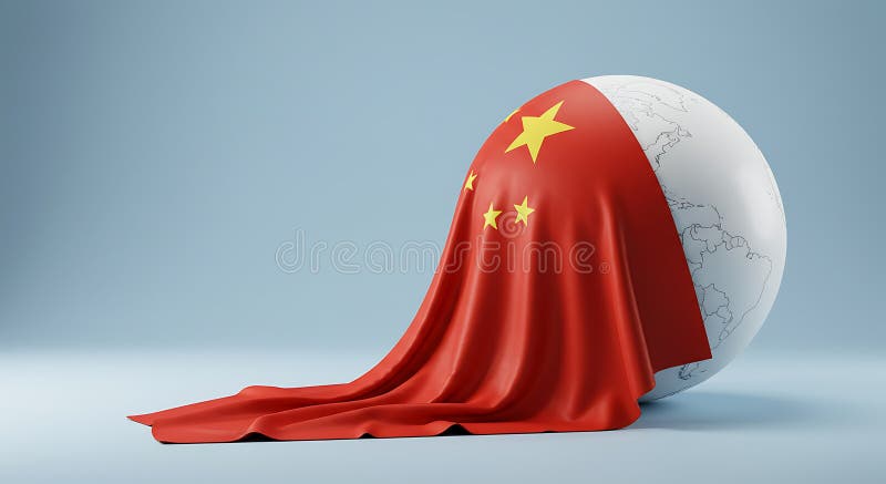 Globe Covered by Fabric Showing Global Influence Concept Stock ...