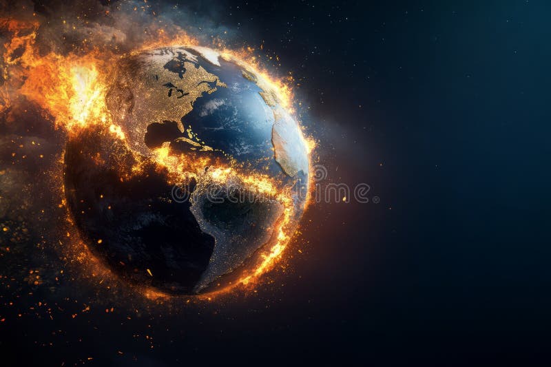 Smoke from the Erupting Volcano on the Island of Stromboli Stock Image ...