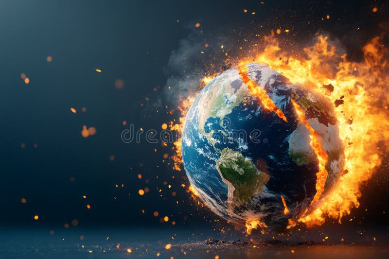 Smoke from the Erupting Volcano on the Island of Stromboli Stock Image ...