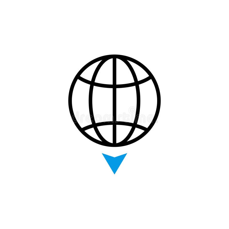 Globe Cursor Vector Design Template Illustration Stock Vector ...