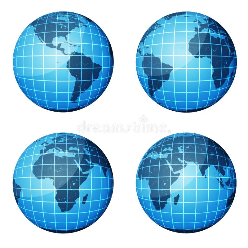 Earth Different Angles Map Shadow Stock Illustrations – 14 Earth ...
