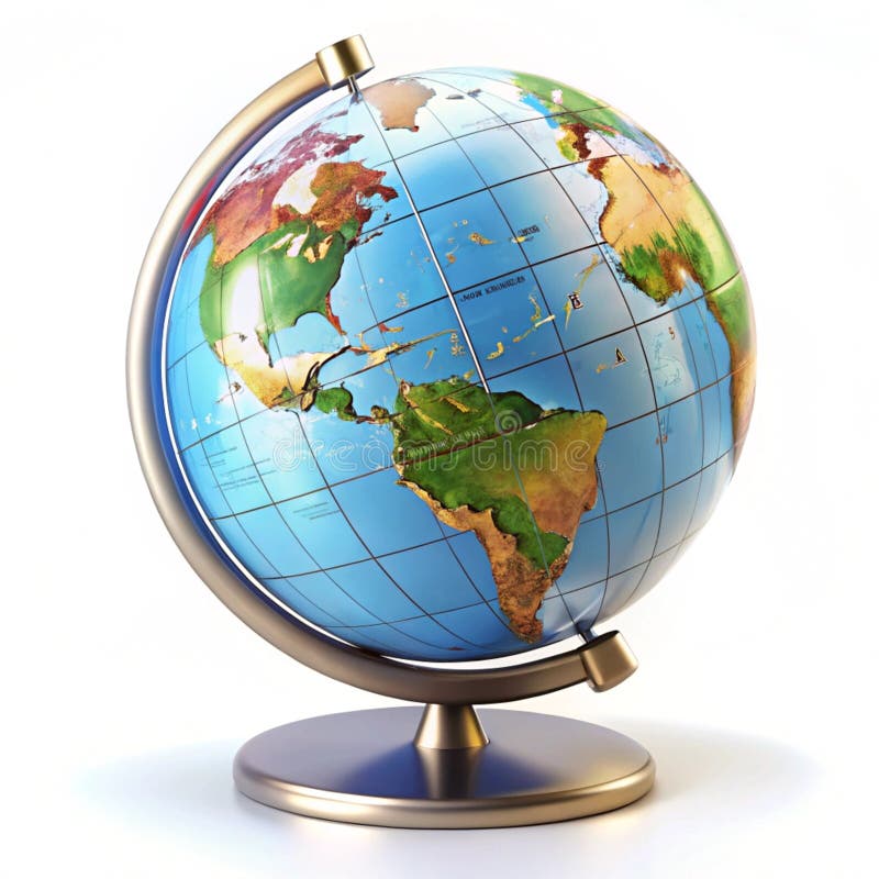 Globe with data points stock illustration. Illustration of analytics ...