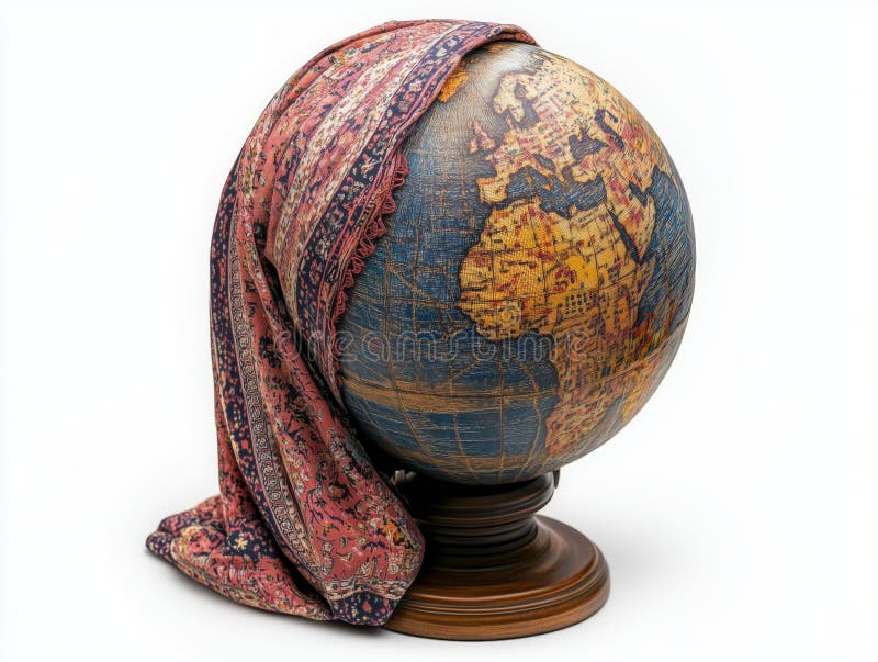 Globe Decorated with Hijab Pattern Representing Cultural Diversity and ...