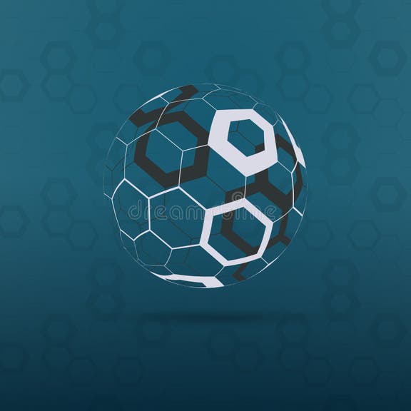 Globe Design Vector Illustration - Hexagonal Surface Pattern Stock ...