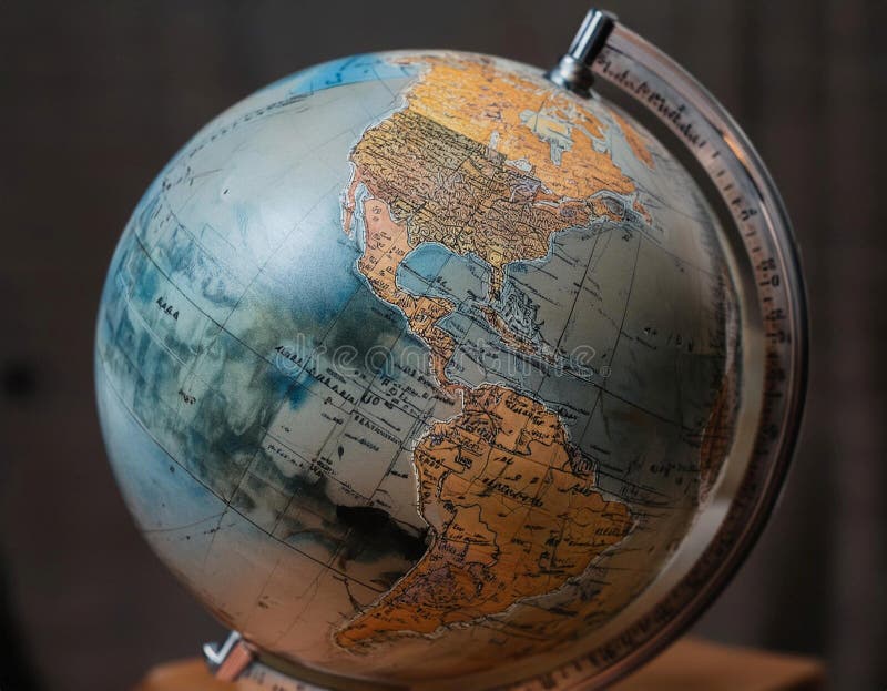 Globe Displaying the World Map, Highlighting Global Geography and ...