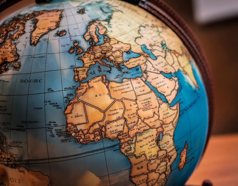 Globe Displaying the World Map, Highlighting Global Geography and ...