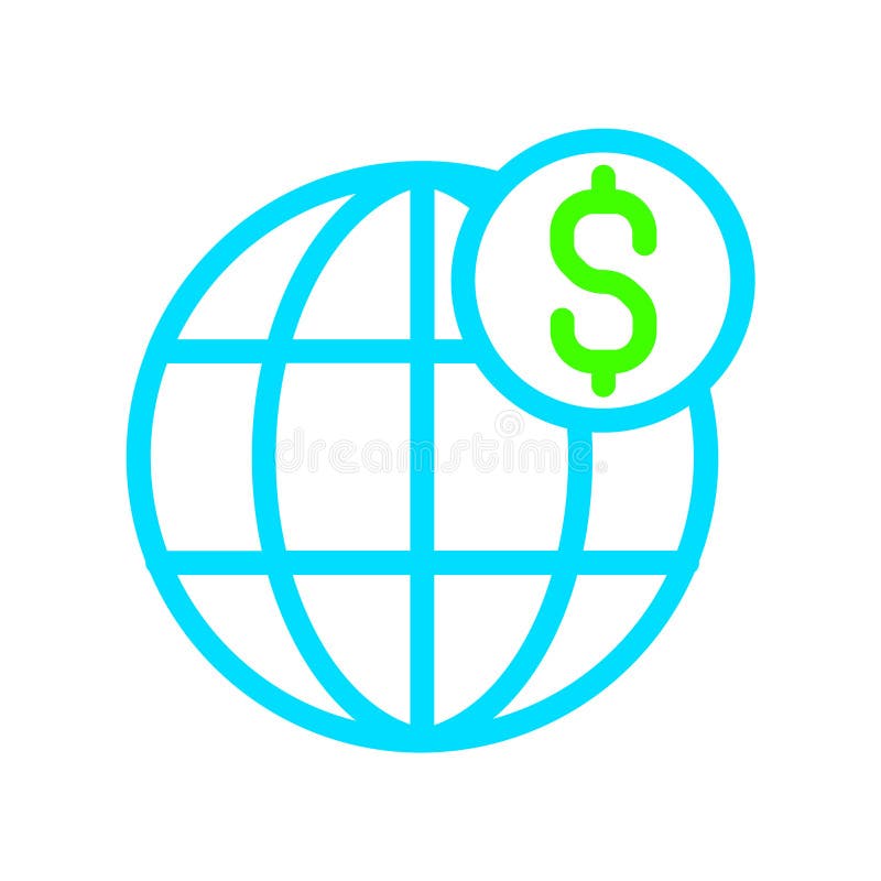Globe Icon Dollar Sign Stock Illustrations – 5,847 Globe Icon Dollar ...