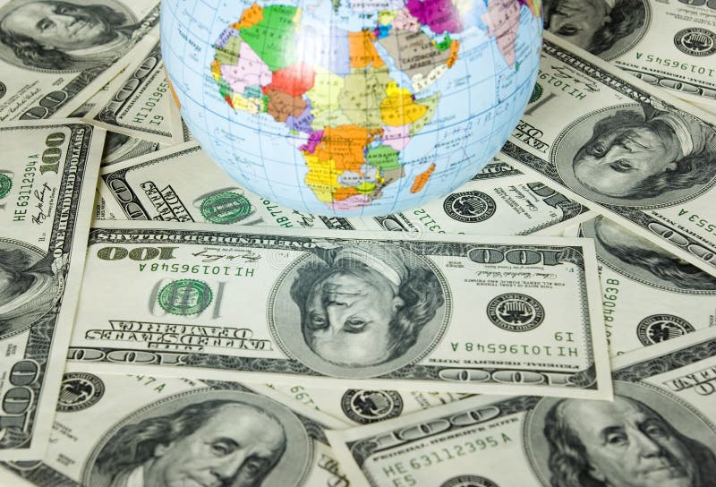 Globe and dollars stock photo. Image of finance, monetary - 4976484