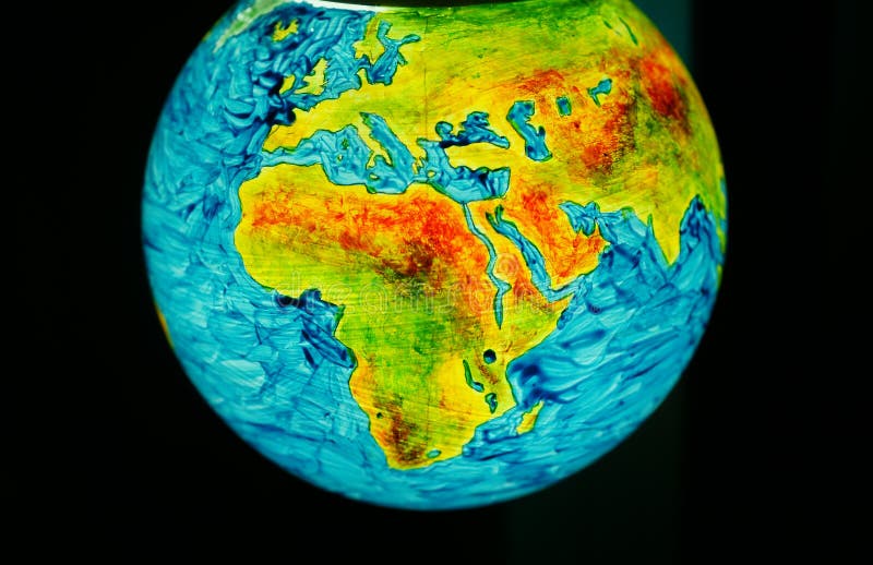 Globe Terrestre Sur Le Fond Noir Image stock - Image du fond, histoire ...