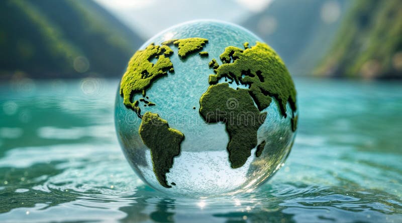 Globe of Earth with the Continents Stock Illustration - Illustration of ...