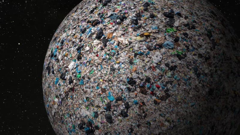 A Globe of the Earth Full of Trash Stock Footage - Video of planet ...