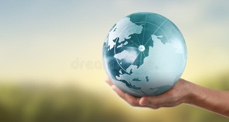 Globe , Earth in Human Hand, Holding Our Planet Glowing. Image Provided ...