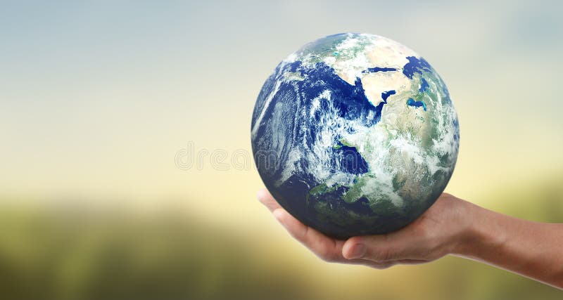 Globe , Earth in Human Hand, Holding Our Planet Glowing. Image Provided ...