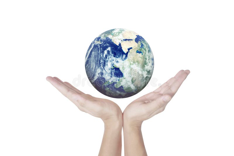 Globe ,earth in Human Hand. Earth Image Provided by Nasa Stock Photo ...