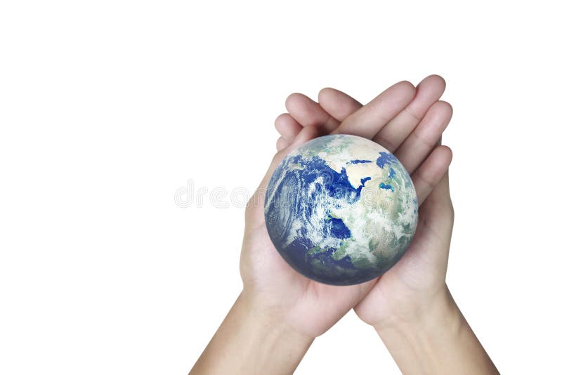 Globe ,earth in Human Hand. Earth Image Provided by Nasa Stock Photo ...