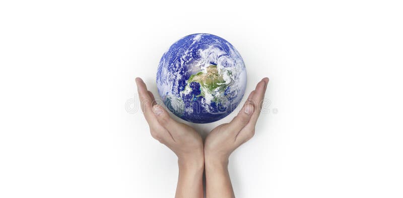 Globe, Earth in Human Hand. Earth Image Provided by Nasa Stock Image ...