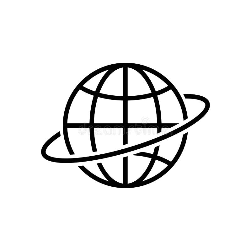 Globe Earth Icon. World Icon Stock Vector - Illustration of sphere ...