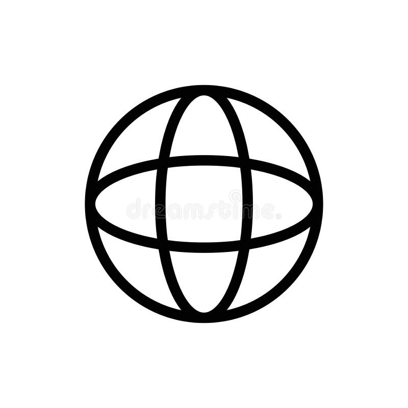 Globe Earth Icon. World Icon Stock Vector - Illustration of vector ...