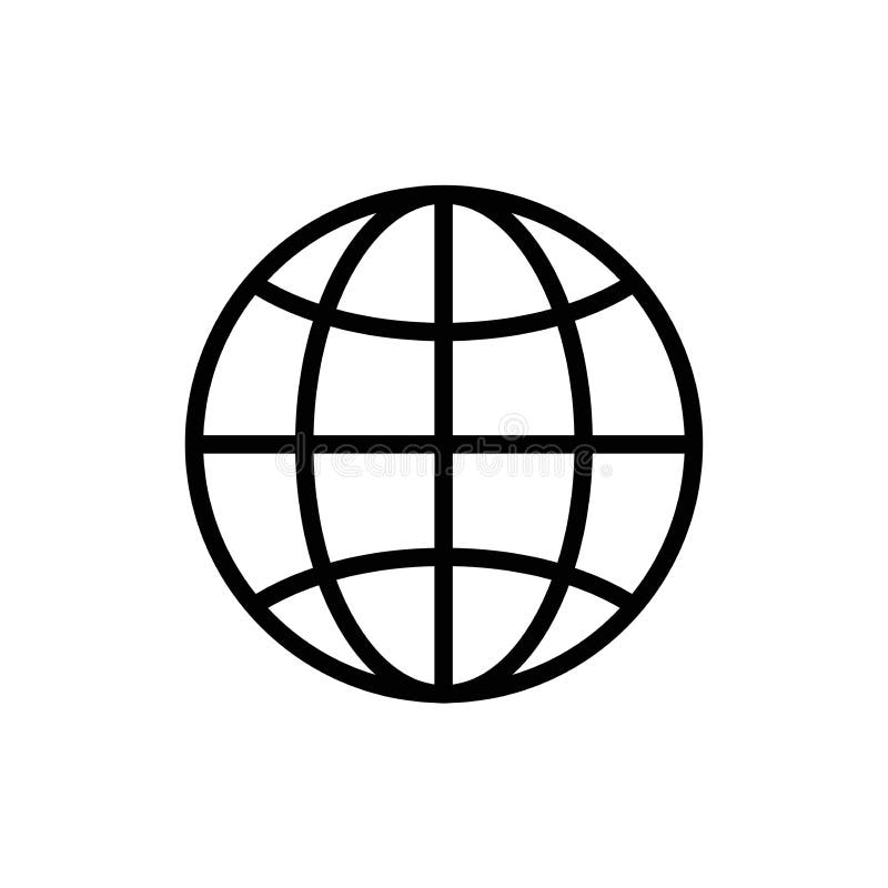 Globe Earth Icon. World Icon Stock Vector - Illustration of element ...