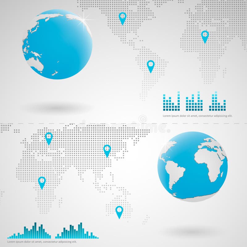 Globe Earth infographic stock vector. Illustration of globe - 64933673