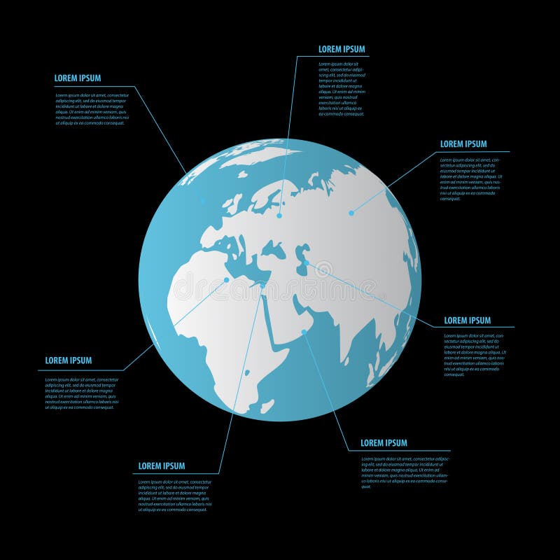 Globe Earth Infographics. Vector Illustration Stock Vector ...