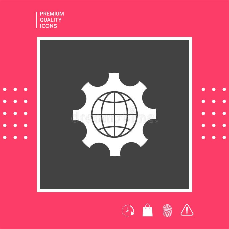 Globe of the Earth Inside a Gear or Cog, Setting Parameters, Global ...