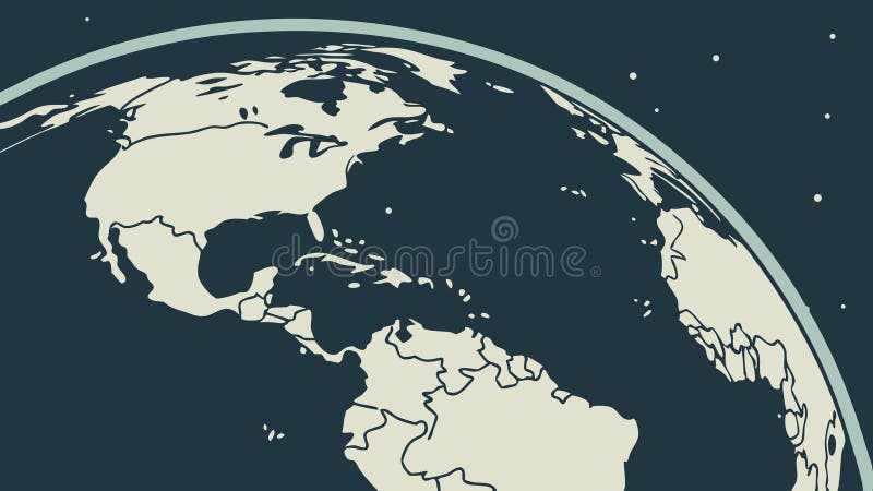 Globe Earth Map Silhouette, World Geography, Global View, Planet Earth ...