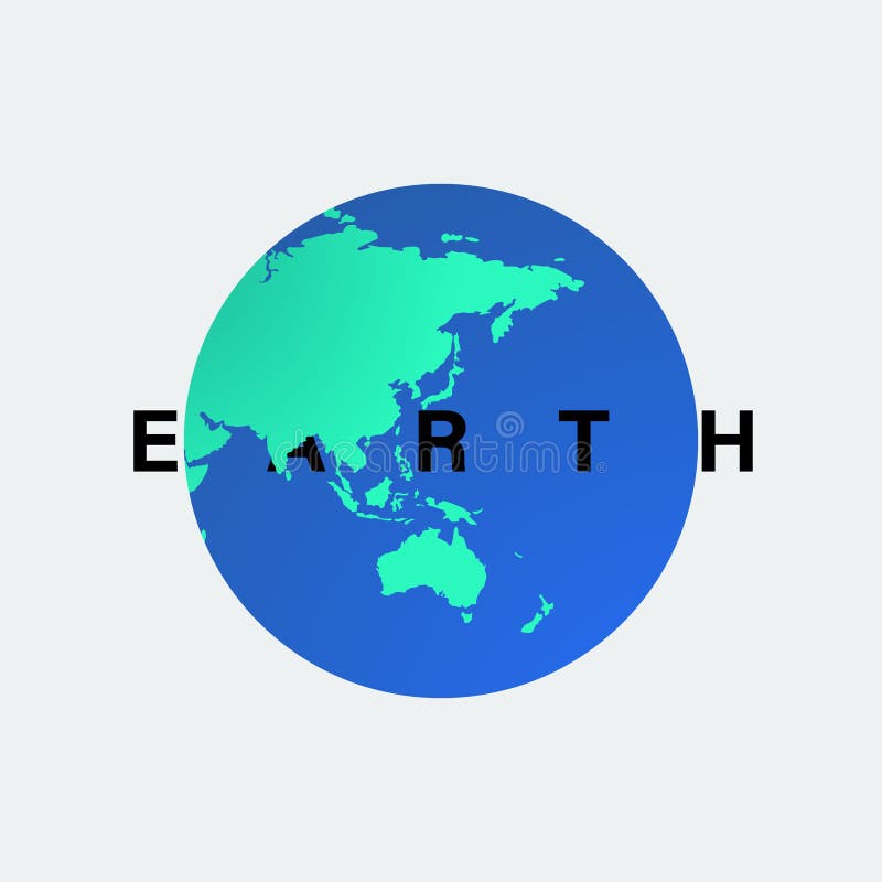 Globe Earth Modern Isolated White Background Vector Stock Illustration ...