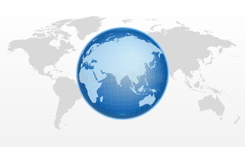 Realistic globe shape stock vector. Illustration of earth - 187317882