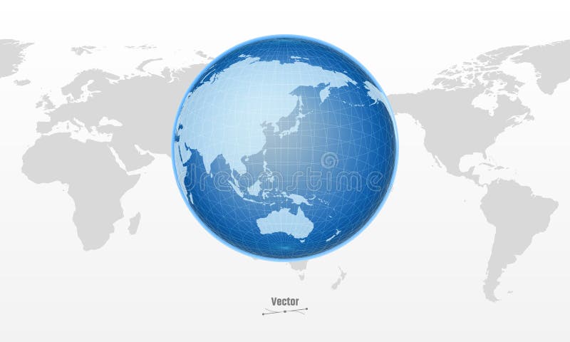 Realistic globe shape stock vector. Illustration of geography - 187828129