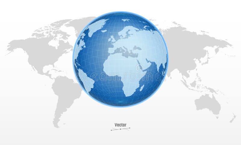 Realistic globe shape stock vector. Illustration of globe - 187871917
