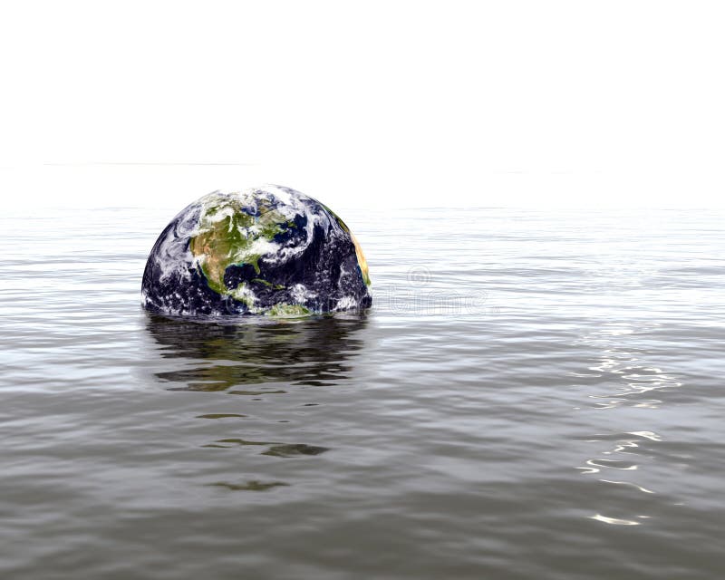 Earth Flooded during a Sea Storm. Extreme Weather and Climate Change ...