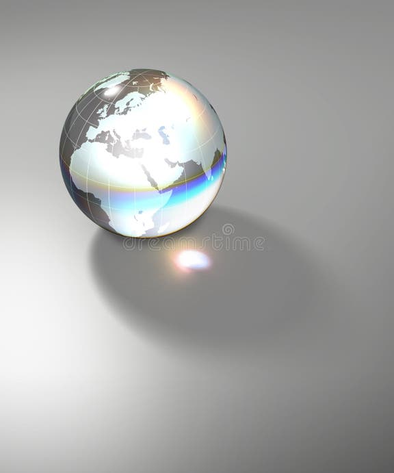 Globe Earth Transparent Glass Planet Stock Illustration - Illustration ...