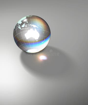 Globe Earth Transparent Glass Planet Stock Illustration - Illustration ...