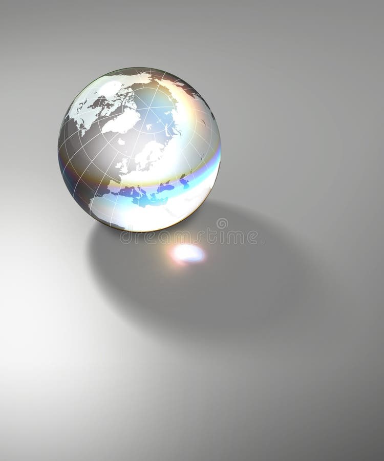 Globe Earth Transparent Glass Planet Stock Illustration - Illustration ...