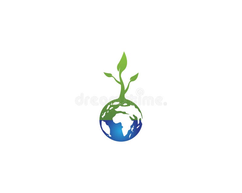 Globe Earth Tree Logo Vector Stock Vector - Illustration of creative ...
