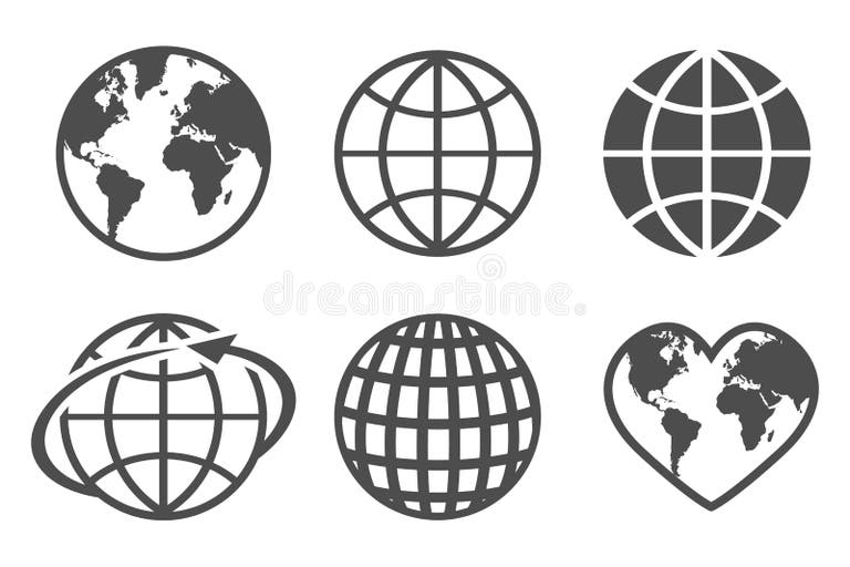 Vector Globe Earth Icons Set Stock Illustrations – 16,899 Vector Globe ...