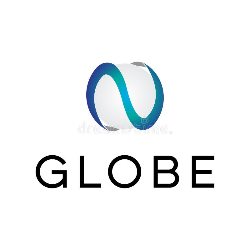 Globe, Earth, or World Logo Design with 3D Shape Logo Style Stock ...