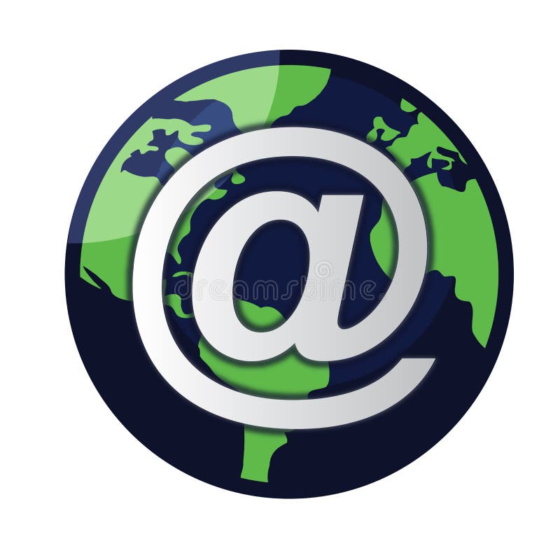 Globe Email / Vector stock vector. Illustration of internet - 14561453