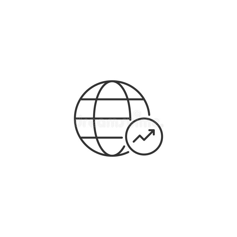 Globe Expansion Business Line Icon. Grow Network Idea Stock Vector ...