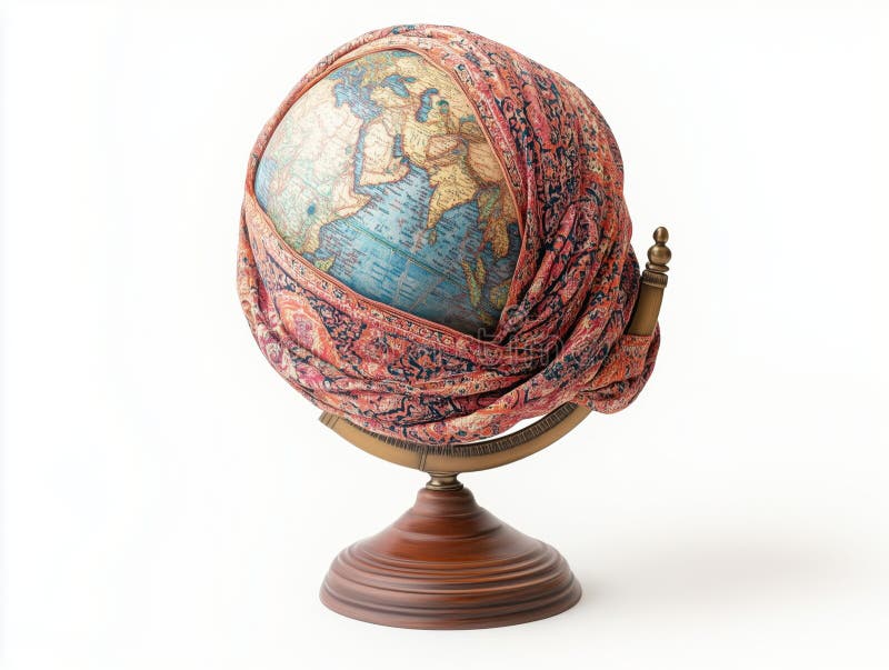 Globe Featuring a Hijab Pattern Overlay Symbolizes Cultural Diversity ...