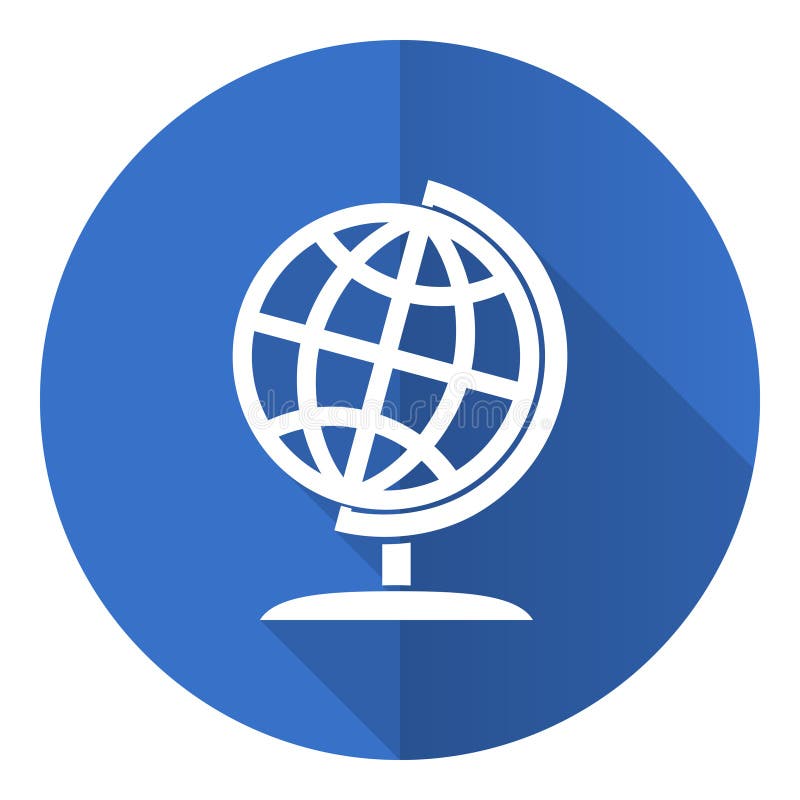 Globe Flat Design Vector Icon, World, Global, Map, Earth Concept ...
