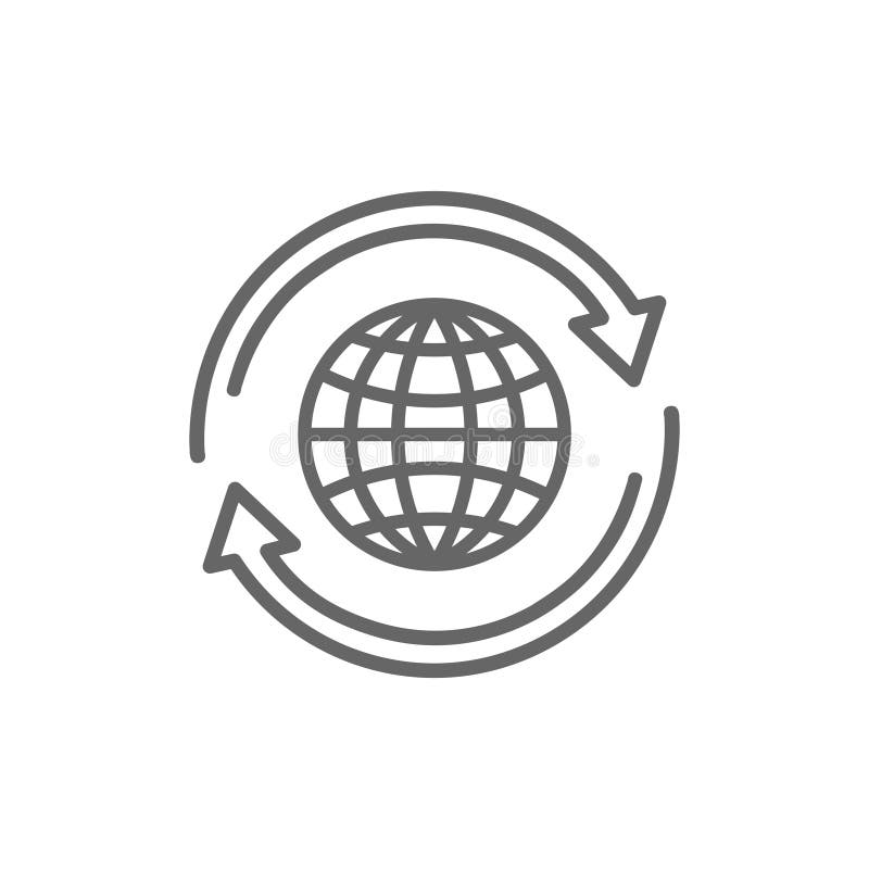 Earth Rotation Design stock vector. Illustration of solar - 225881664