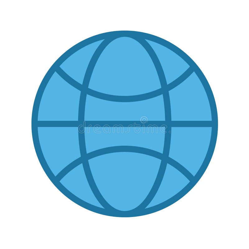 Globe Flat Vector Flat Icon Stock Vector - Illustration of circle, line ...
