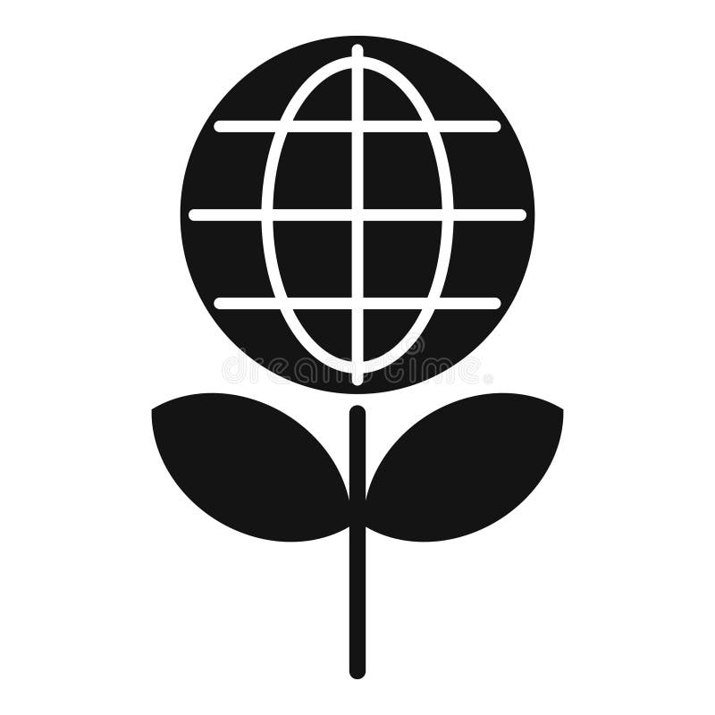 Globe Flower Showing Concept of Global Growth Stock Illustration ...