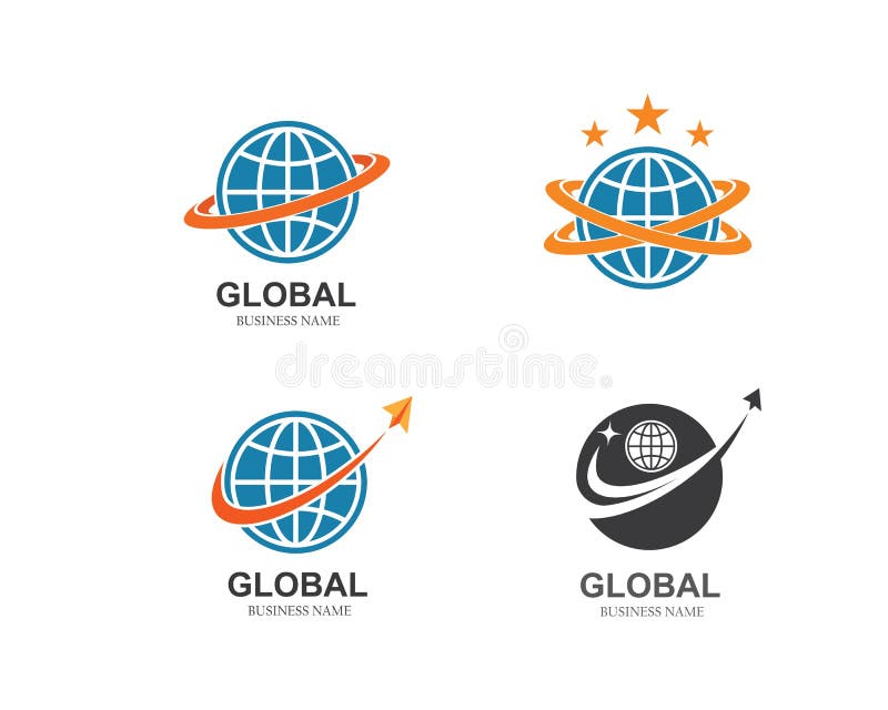 Globe,global Business,network Connected Logo Icon Stock Vector ...