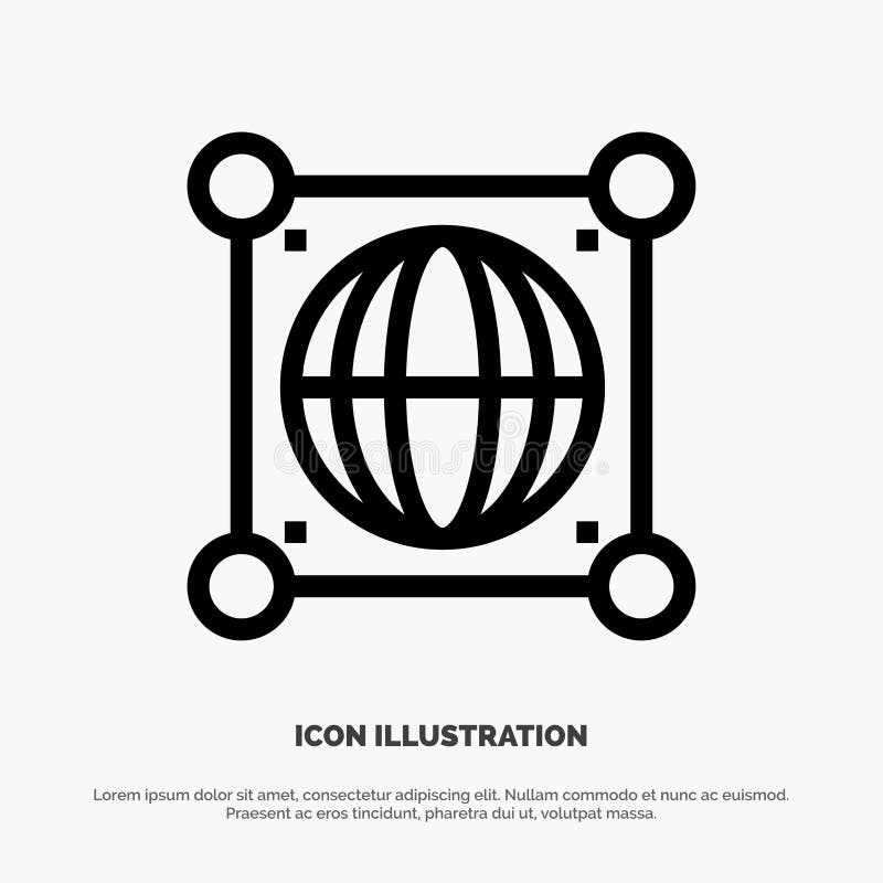 Globe, Global, World, Science Line Icon Vector Stock Vector ...