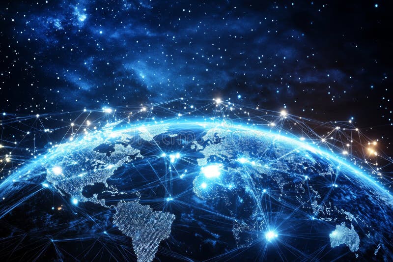 Globe and Glowing Lines are the Best Internet Concepts of Global ...