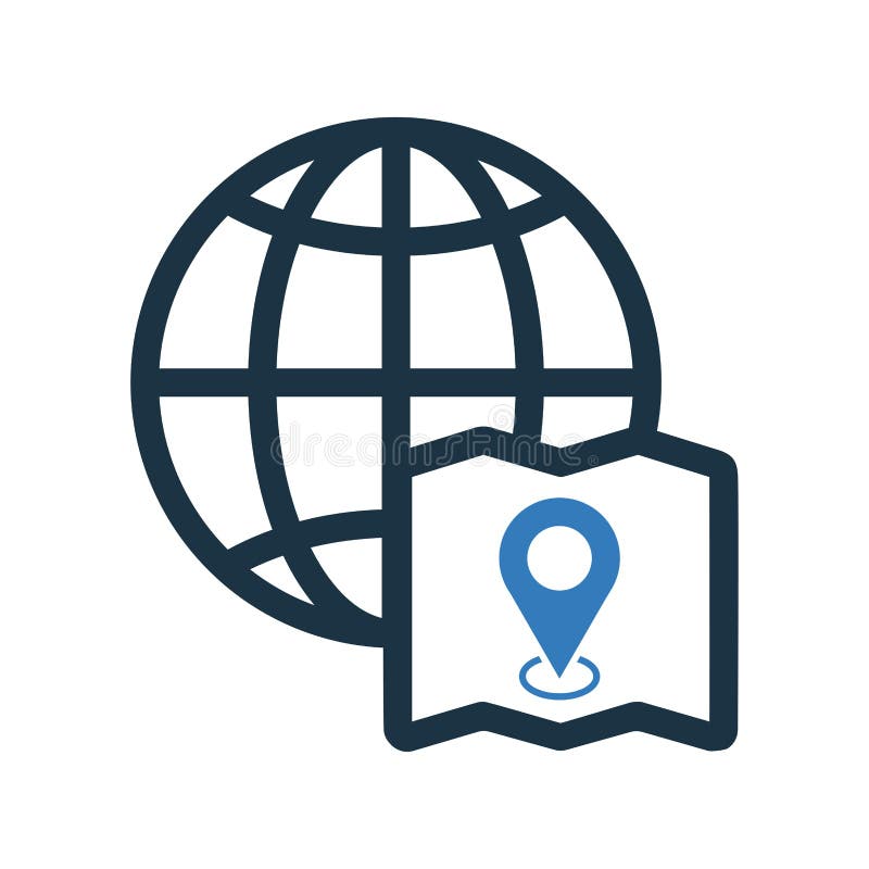 Globe, Gps, Map Icon. Simple Editable Vector Graphics Stock Vector ...