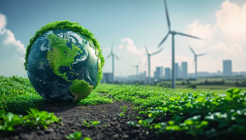 Communication and Eco-technology Concept Stock Illustration ...